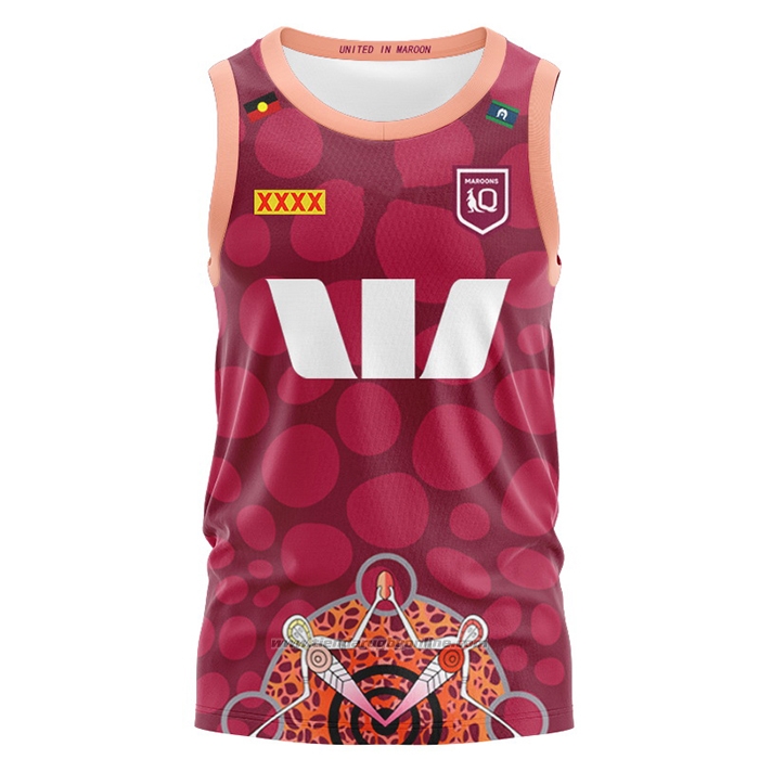 Tank Top Queensland Maroons Rugby 2024 Indigena - Envio gratis