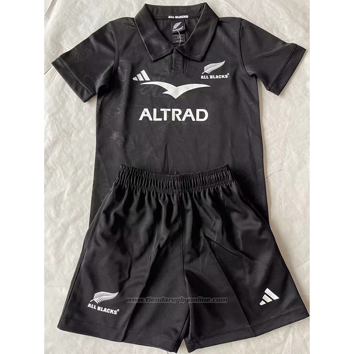 Camiseta Ninos Kit All Blacks Rugby 2024 Negro - Envio gratis